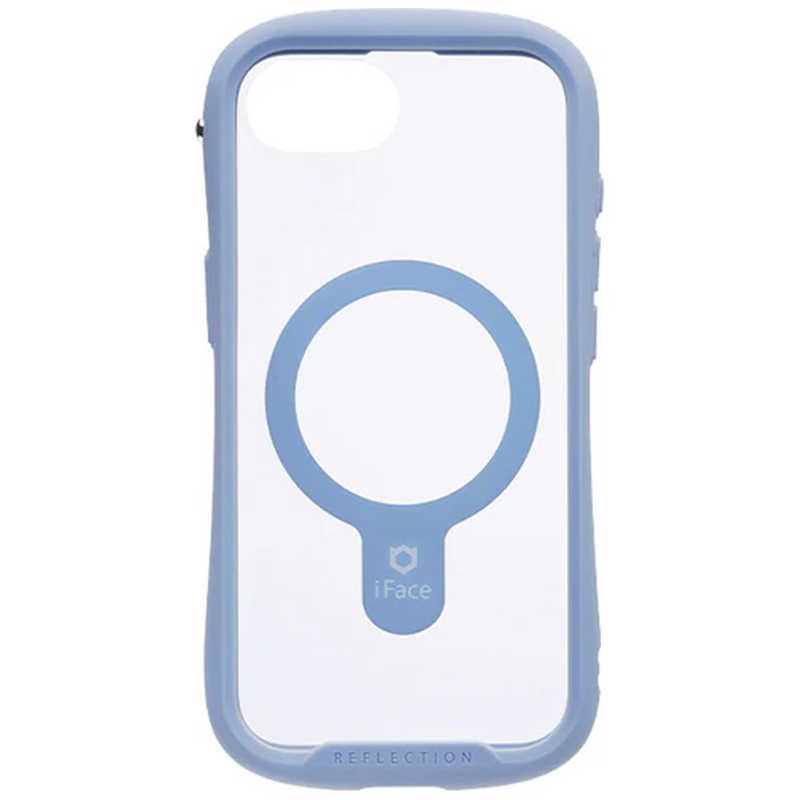 HAMEE iPhone 16e iFace Reflection MagSynq 強化ガラスクリアケース iFace ペールブルー 41 ...