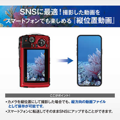 OMSYSTEM コンパクトデジタルカメラ Tough TG-7 レッド の通販 OMSYSTEM コンパクトデジタルカメラ Tough TG-7 レッド の通販