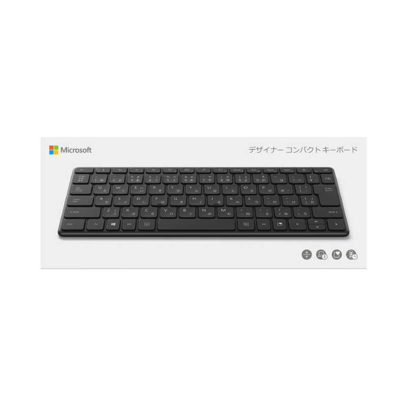 マイクロソフト Microsoft キーボード Designer Compact ブラック [Bluetooth /ワイヤレス] 21Y-00019 の通販 - カテゴリ：パソコン・周辺機器 ...