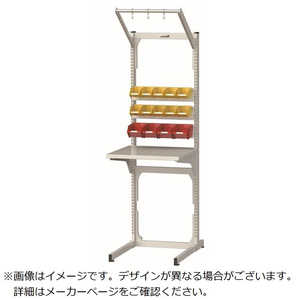 山金工業 マルチワークテーブル W600片面タイプ/天板D600/HB型 W600×D814×H1806 MW0618HB の通販 ...