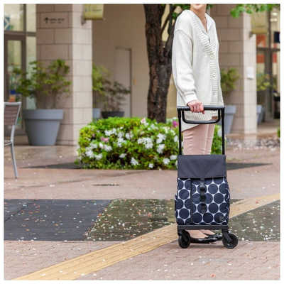 GRANMARIE　保冷温仕様ショッピングカート ブラック (ストッパー付き)　GM-124ST-BK GRANMARIE 保冷温仕様ショッピングカート ブラック (ストッパー付き