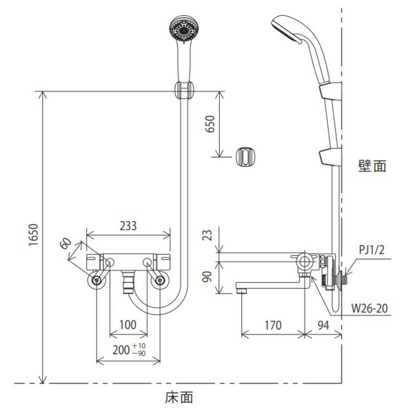 KVK サーモスタット式浴室水栓(寒冷地用) KF800WTMHF の通販 - カテゴリ：防犯・防災・DIY用品 - KVK 家電通販のコジマネット - 全品代引き手数料無料