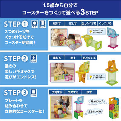 ピープル ピタゴラスBASIC 知育いっぱい!ボールコースターDX の ピープル ピタゴラスBASIC 知育いっぱい!ボールコースターDX の