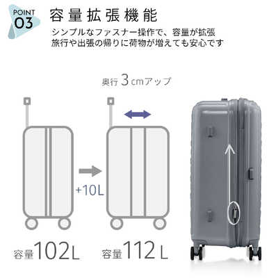 アメリカンツーリスター キャスターストッパー付キャリー 拡張機能付