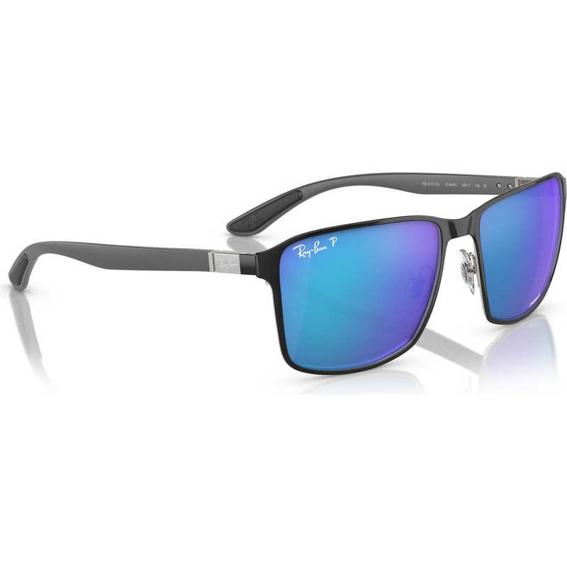 レイバン Rayban サングラス Chromance 59mm シルバー上にブラック ブルークロマンス 0rb3721ch 9144a1